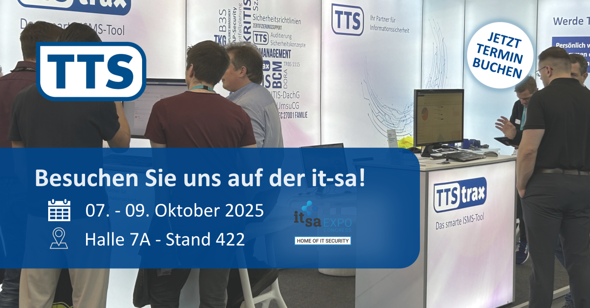 Jetzt Termin für die it-sa 2025 vereinbaren! - TTS